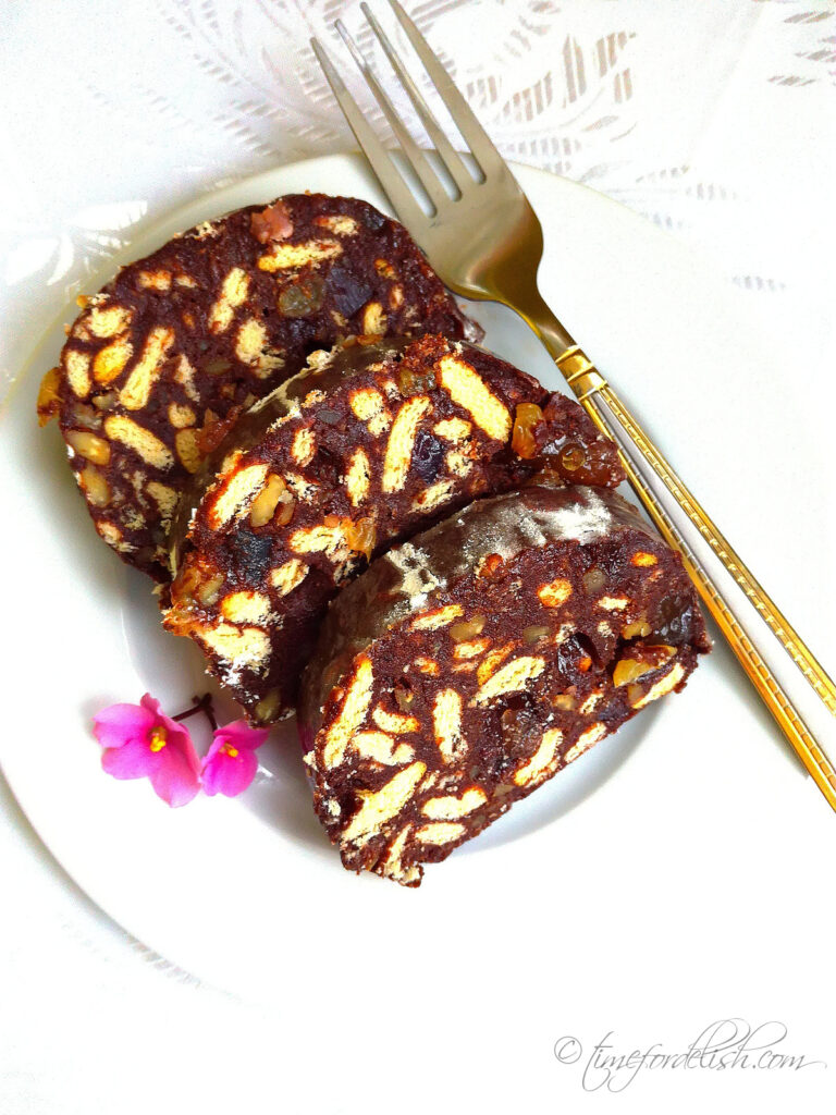 Chocolate Salami (Biscuit Salami)